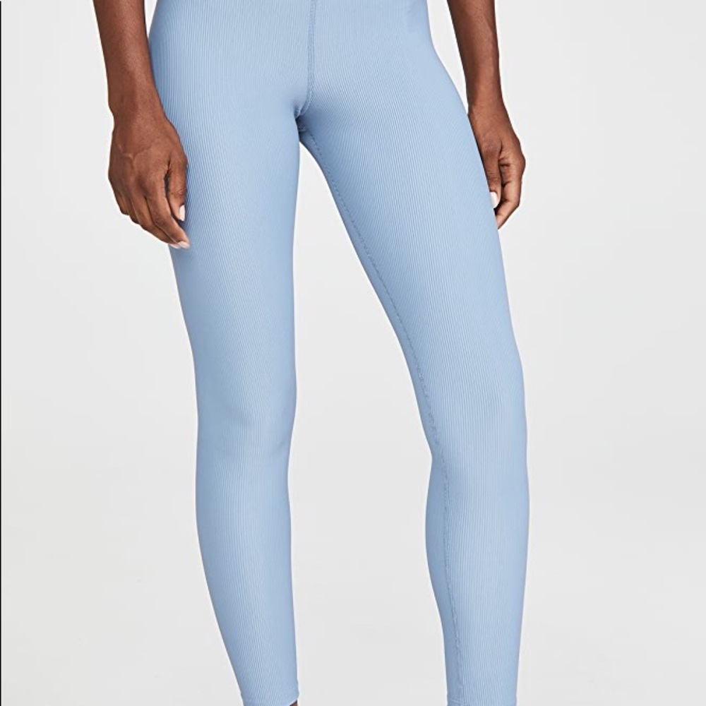 Beach Riot Ribbed Ayla Leggings Light Blue - Gem